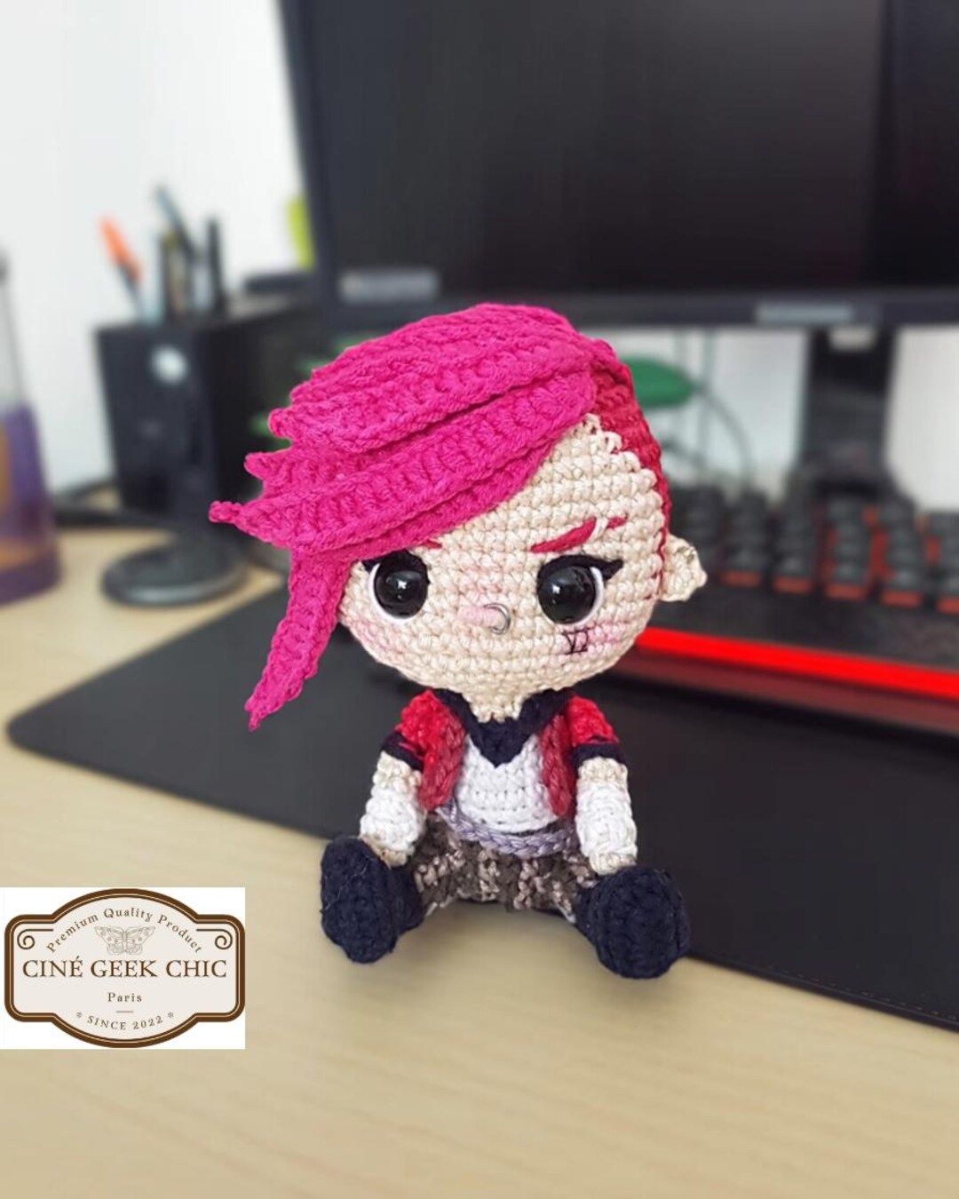 Vi-inspired Doll Crochet| Fanmade Vi-plush Amigurumi | Handmade Pink ...