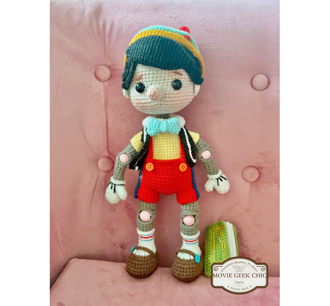 Pinocchio-inspired Doll Crochet| Handmade Amigurumi Puppet Toy ...