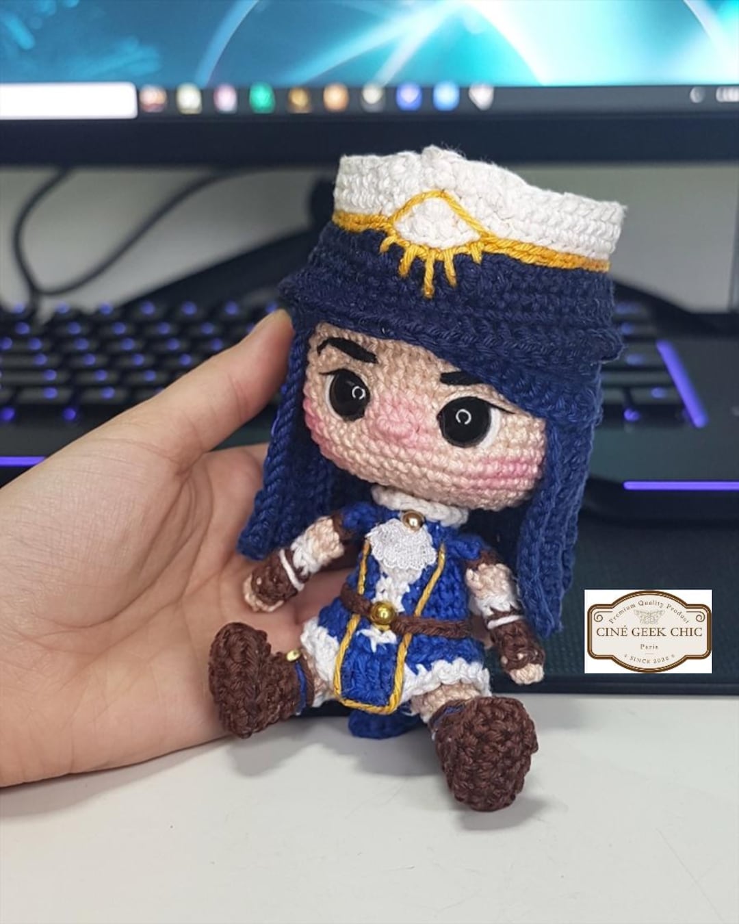Caitlyn-inspired Crochet Doll | Fanmade-arcane Plush | Handmade Blue ...