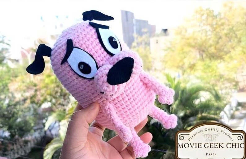 The Pink Dog Plush Cowardly | Inspired Cartoon Character| Coraje El ...