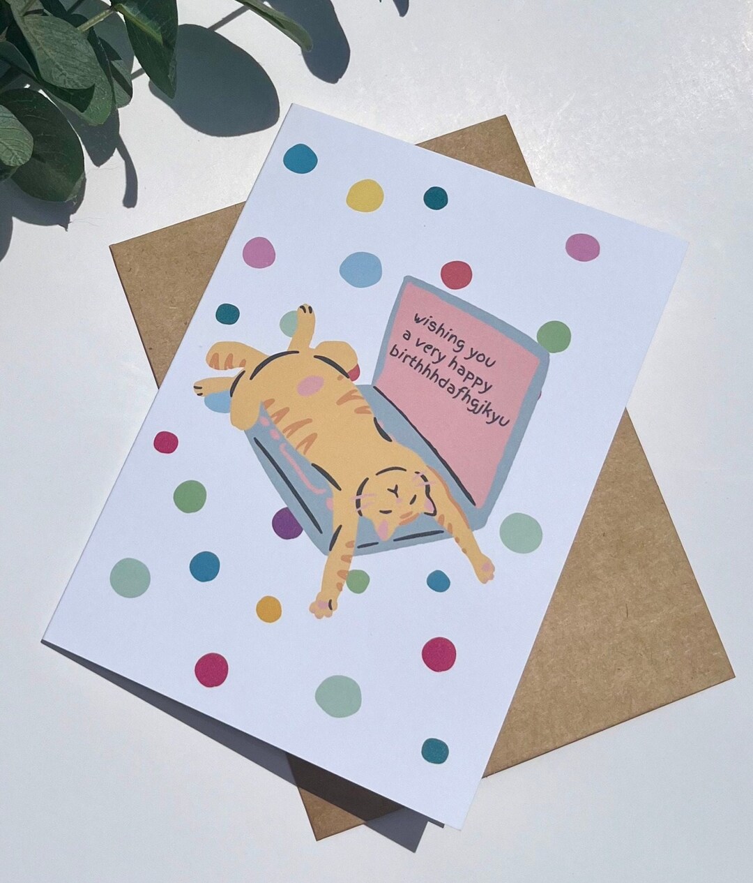 Handmade Funny Birthday Card, Funny Cat Card, Happy Birthhhdafhgjkyu ...