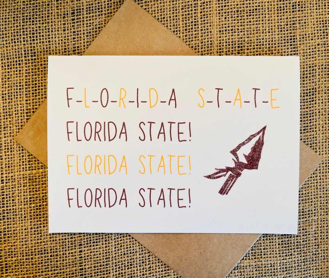 FSU Greeting Card, Florida State Seminoles, Graduation Greeting Card ...