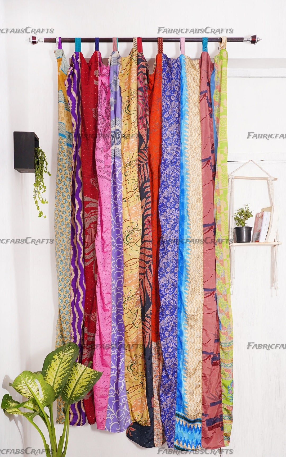 Lot of Indian Vintage Old Silk Sari Multi Color Handmade Patchwork ...