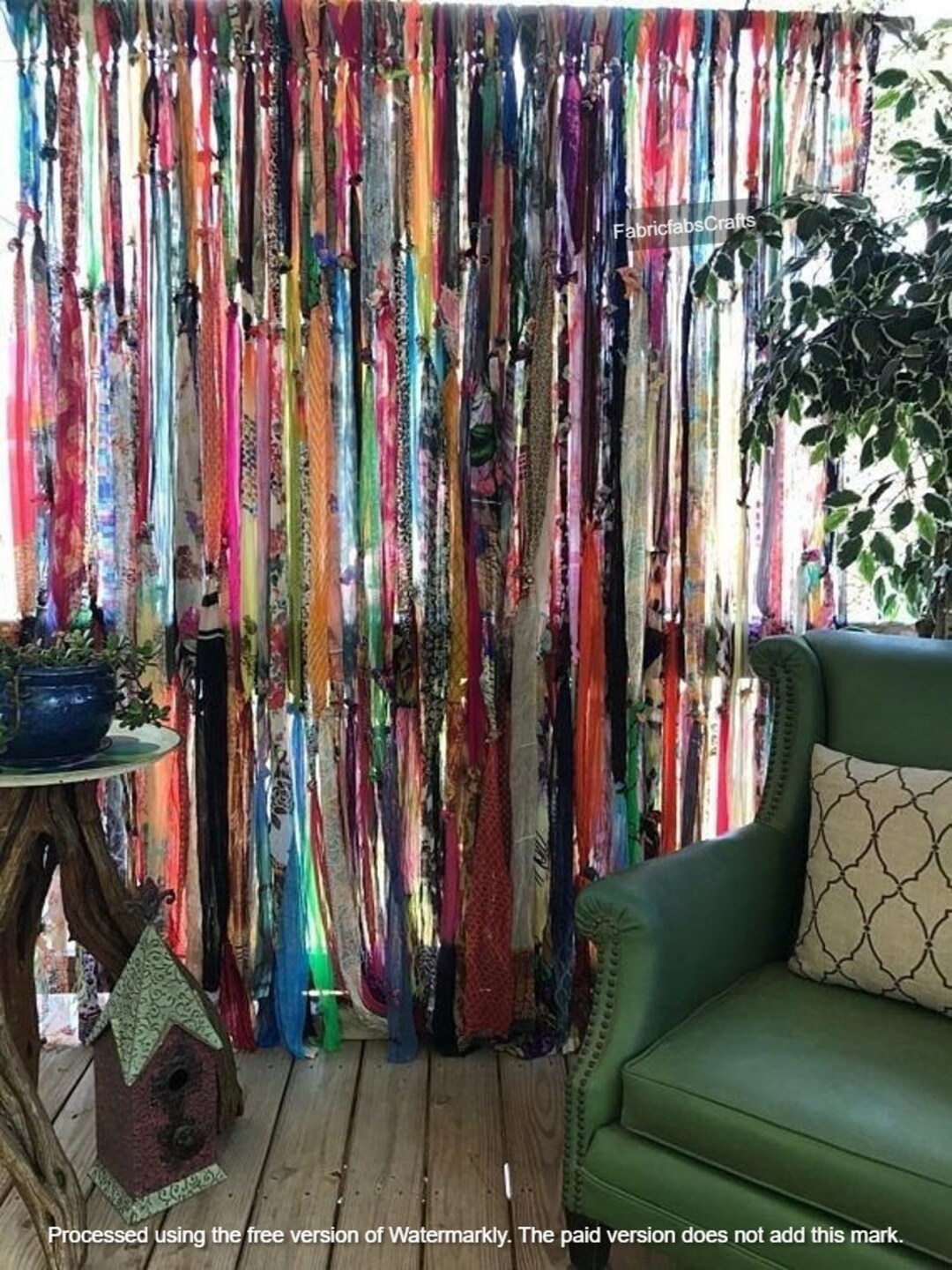 Indian Vintage Old Silk Sari Fabric Made Multi Color Silk Ribbon ...