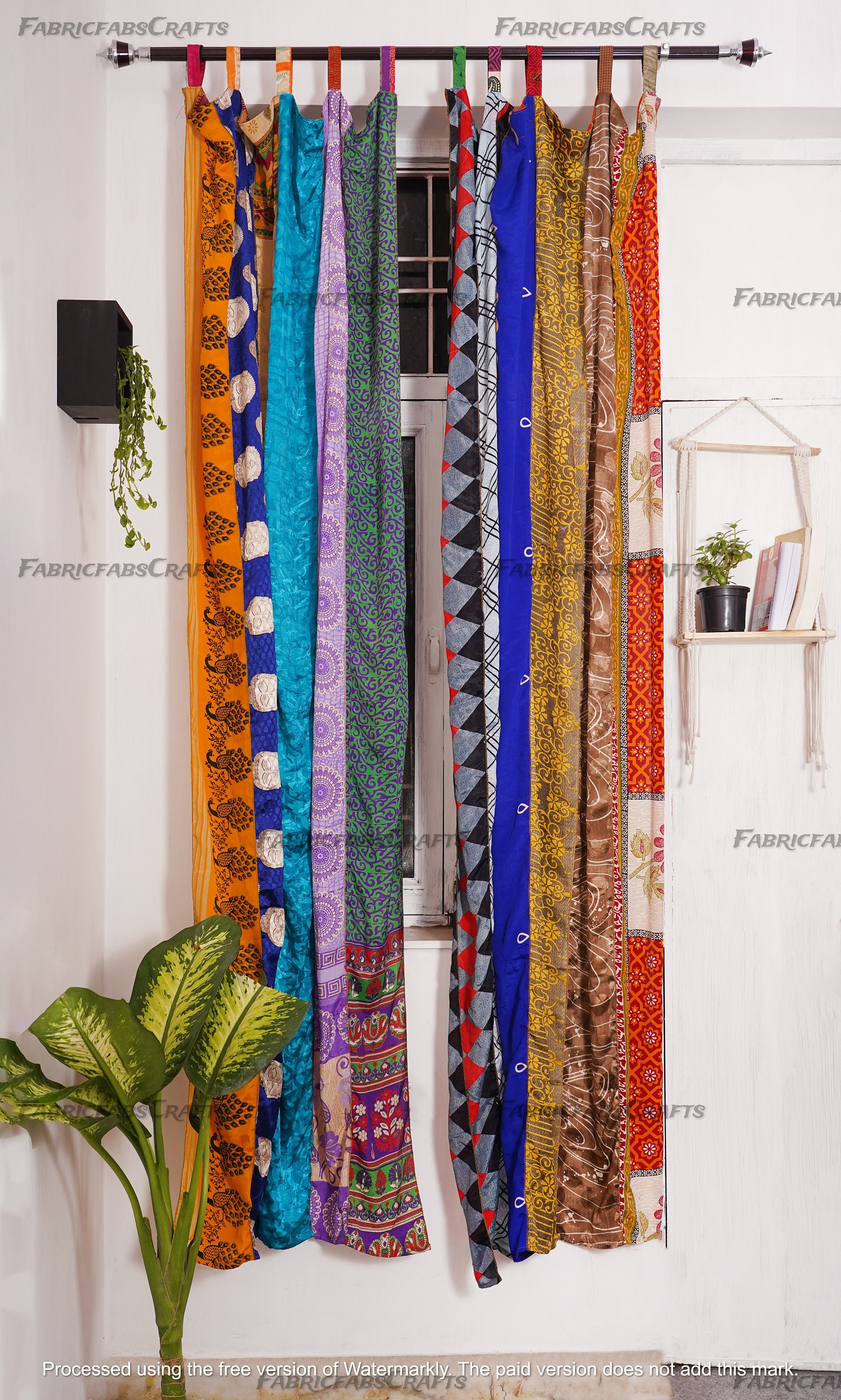 Lot of Indian Vintage Old Silk Sari Multi Color Handmade Patchwork ...