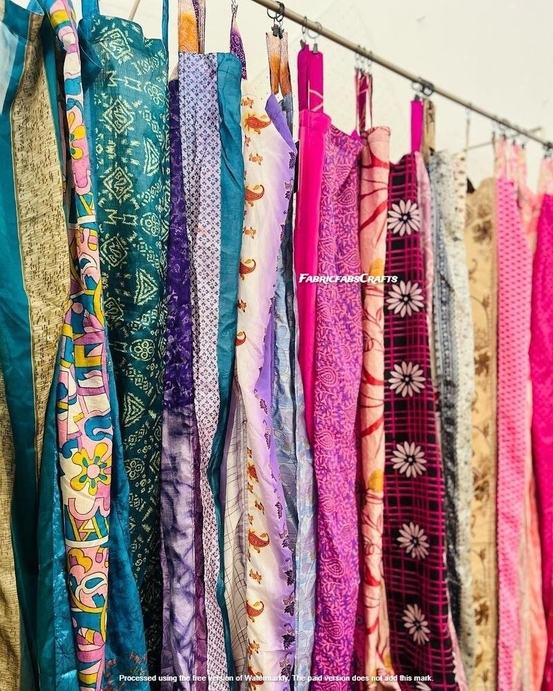 Lot of Indian Vintage Old Silk Sari Multi Color Handmade - Etsy