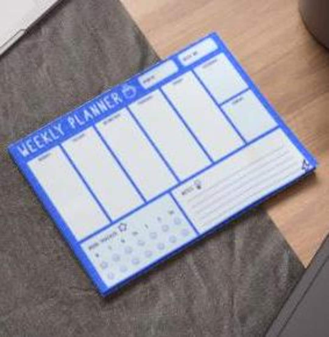 Weekly Planner 8x6 Post-it Note Pads Blue Sticky Notes, Reminder Pad ...