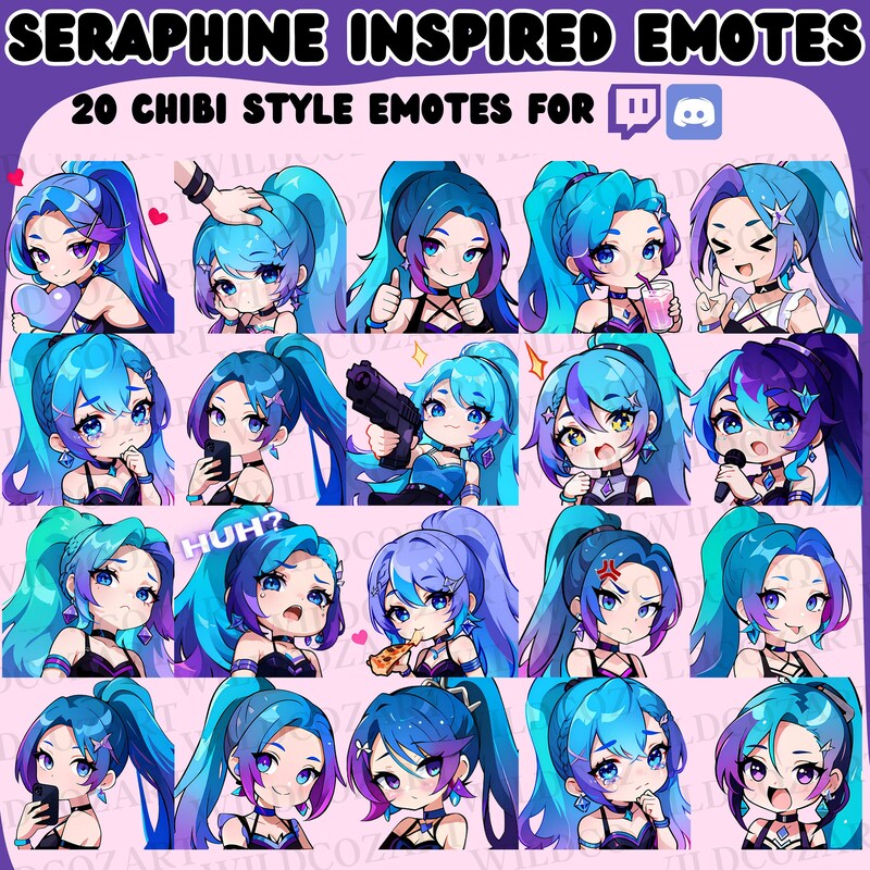 Seraphine Emotes for Twitch - Etsy