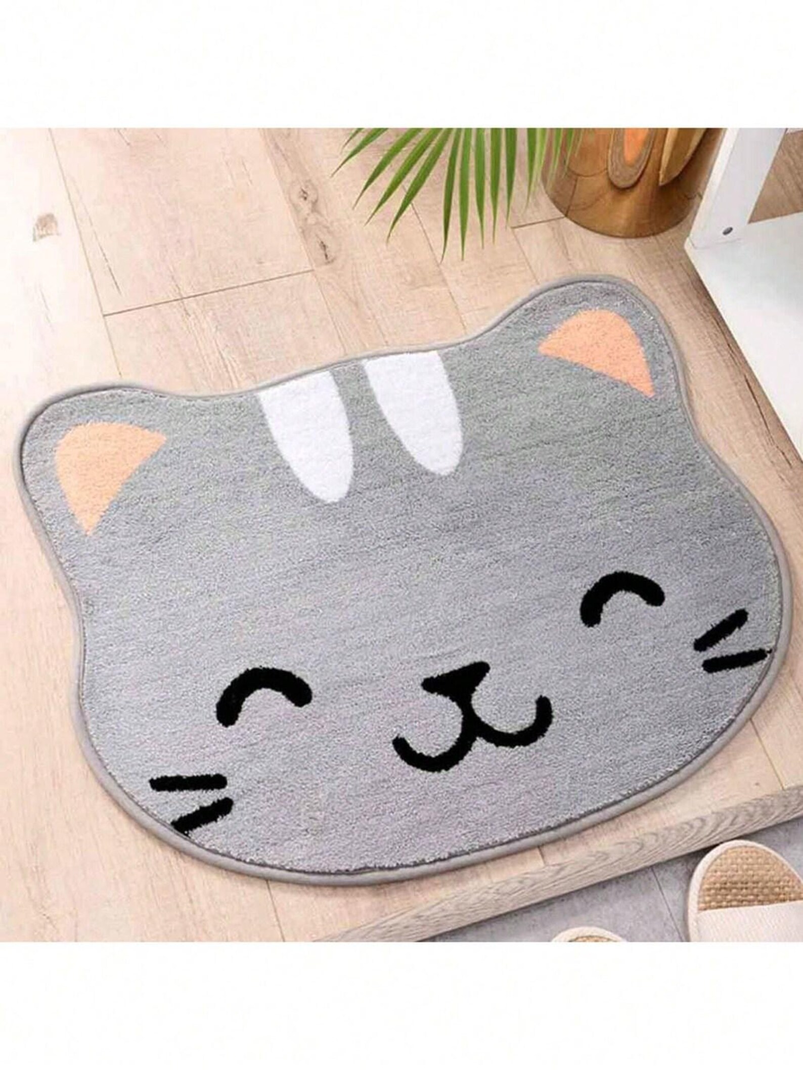 3D Cartoon Cat Shaped Bath Mat, Bathroom Rugs Funny Cute Cat Bath Rugs ...