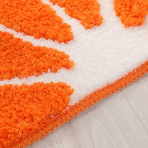 3D Cartoon Orange Shaped Bath Mat, Bathroom Rugs Funny Cute, Orange ...