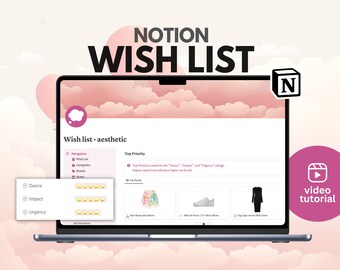 Notion Template: Purchase Tracker and Wish List - Etsy UK