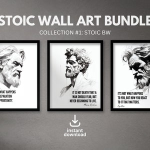 Stoicism Wall Art Bundle Philosophy Poster Digital - Etsy