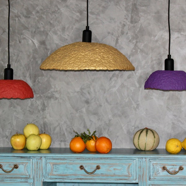 Paper Mache Pendant Light - Etsy