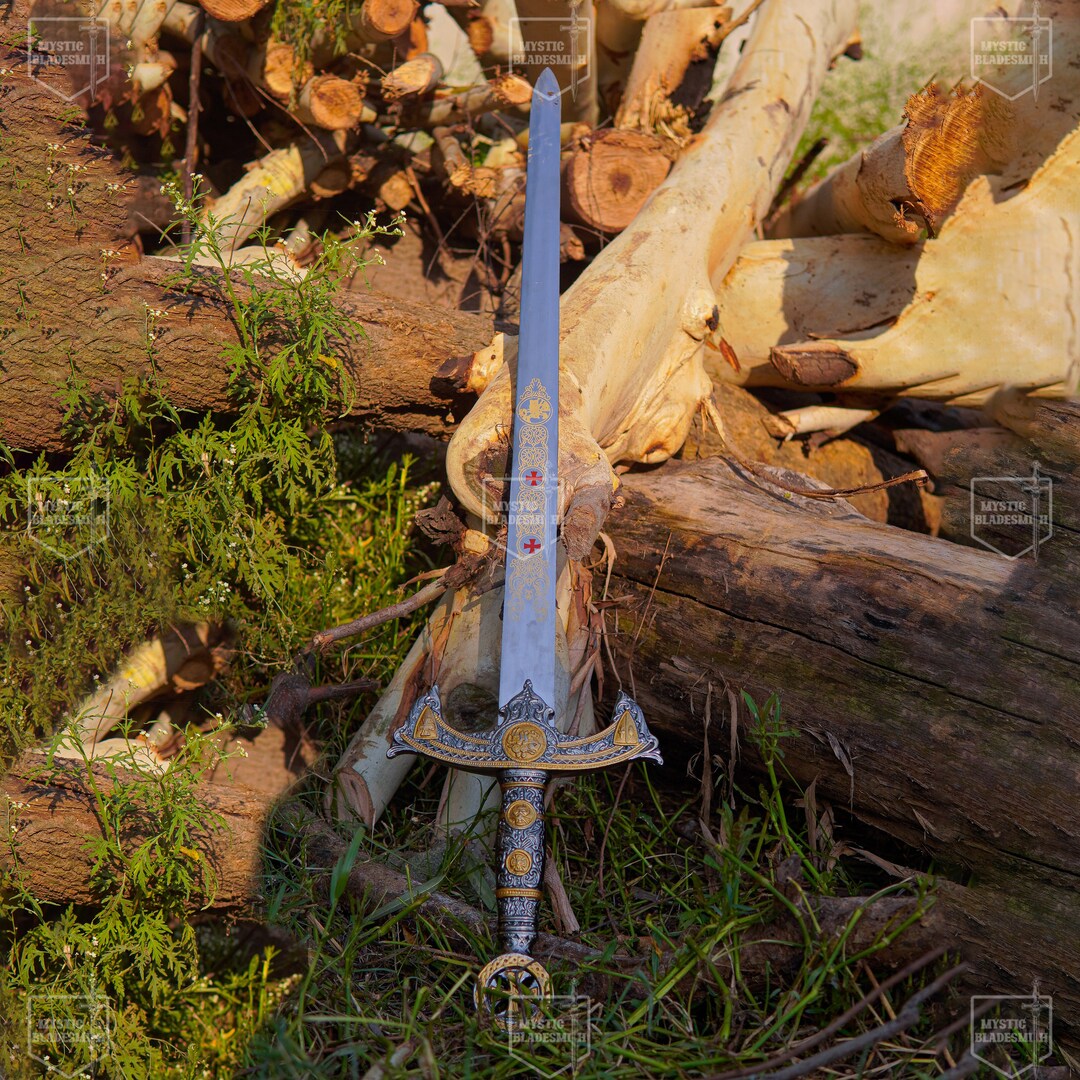 Knight Templar Sword Holy Sacred Sword Medieval Long Sword - Etsy Australia