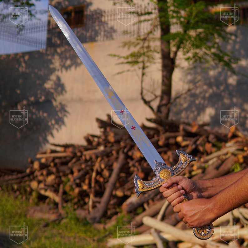 Knight Templar Sword Holy Sacred Sword Medieval Long Sword - Etsy Australia