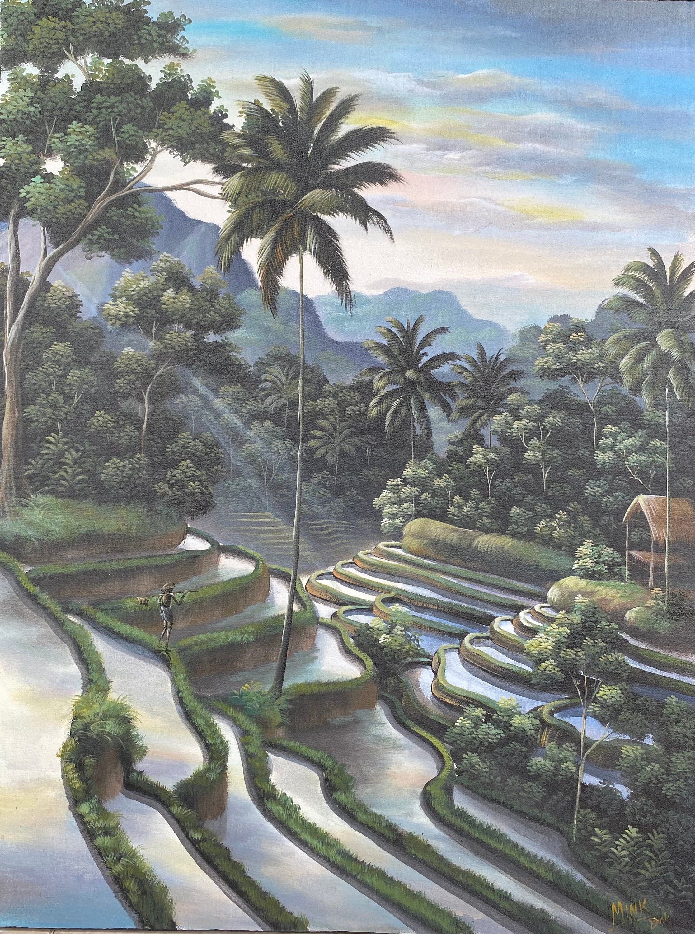 Balinese Terraced Landscape Paintings, Original Paintings, Balinese ...