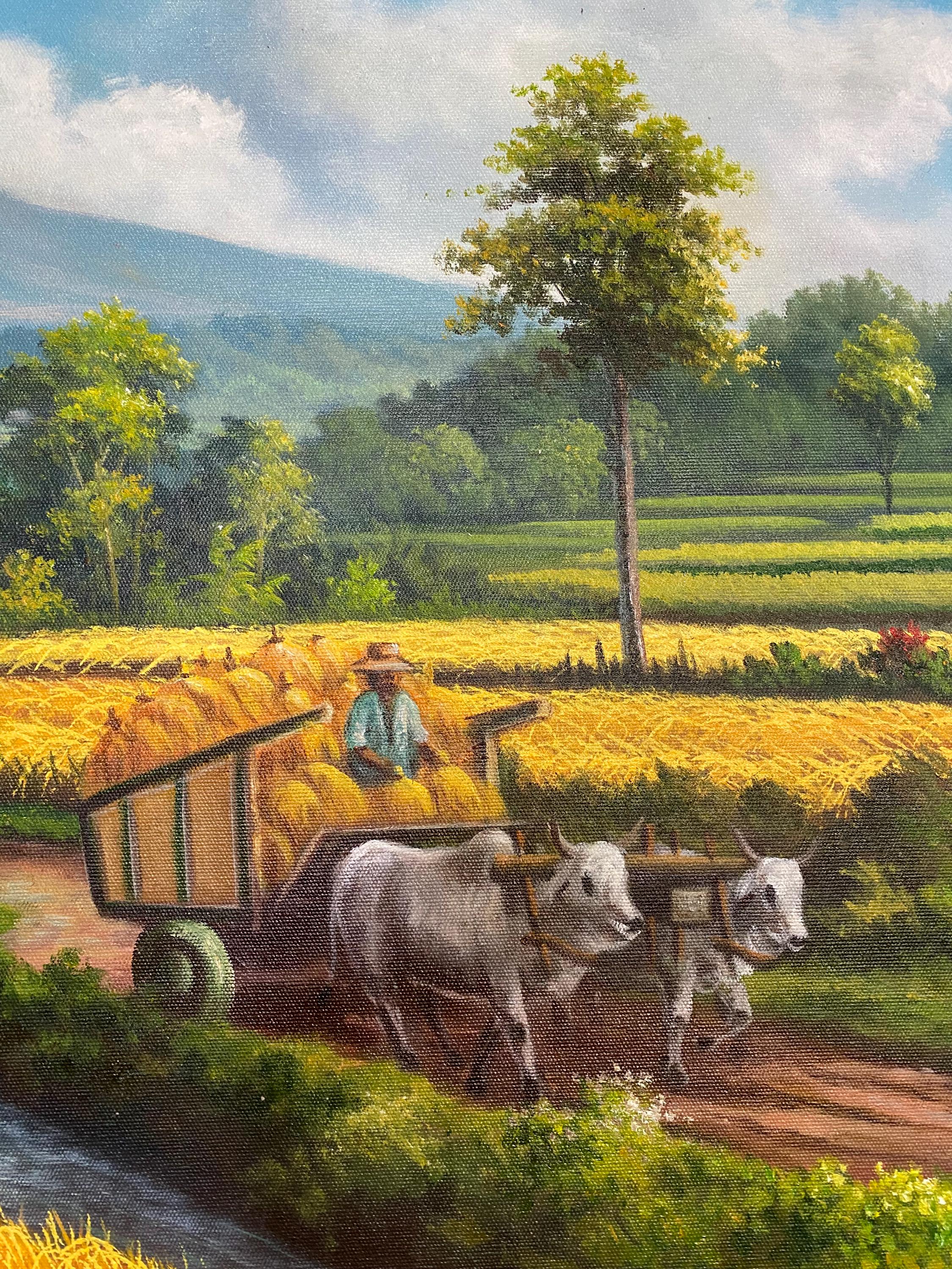 Great Harvest Paintings, Landscape Paintings, Views of Mount Agung Bali ...