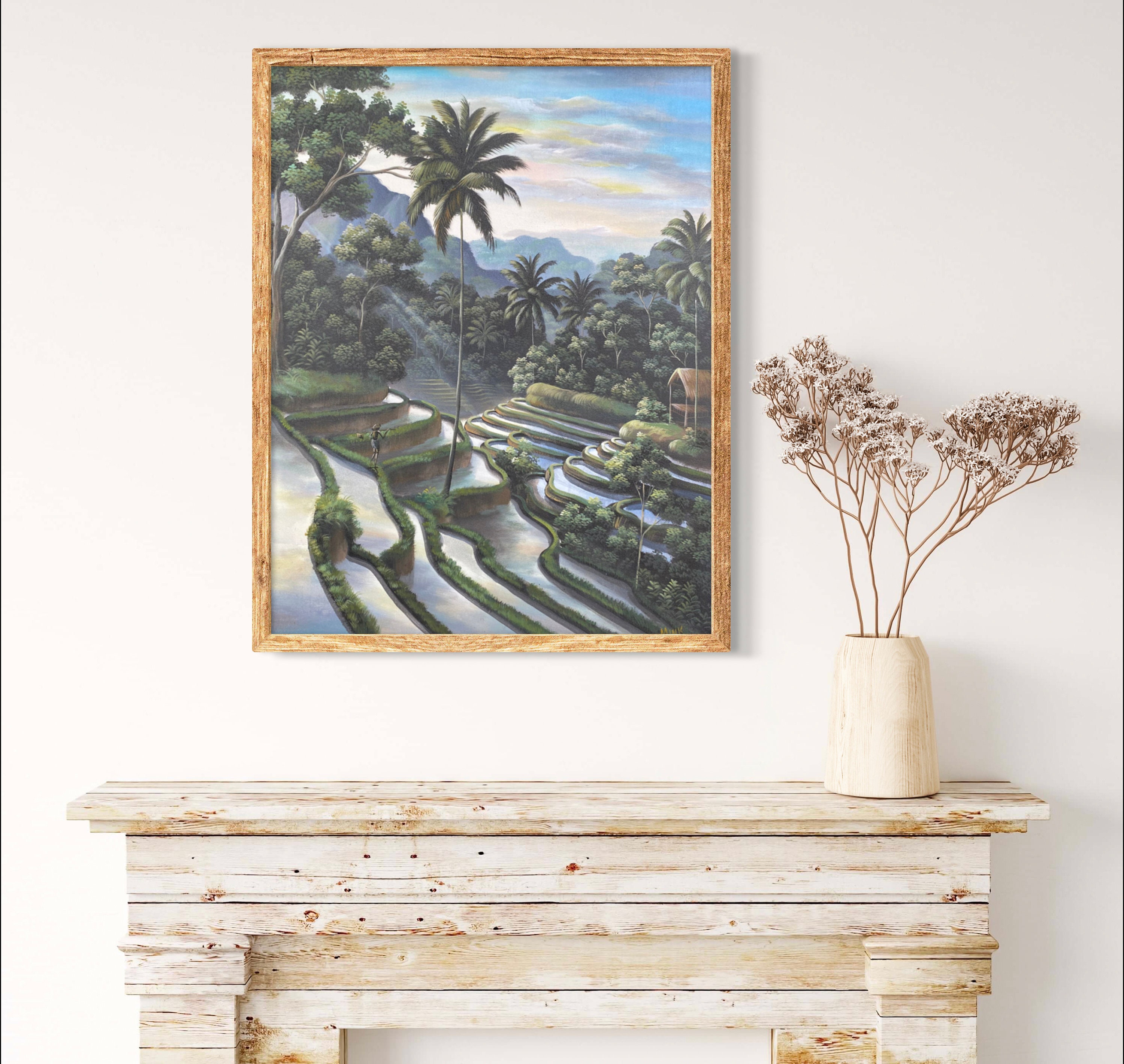 Balinese Terraced Landscape Paintings, Original Paintings, Balinese ...