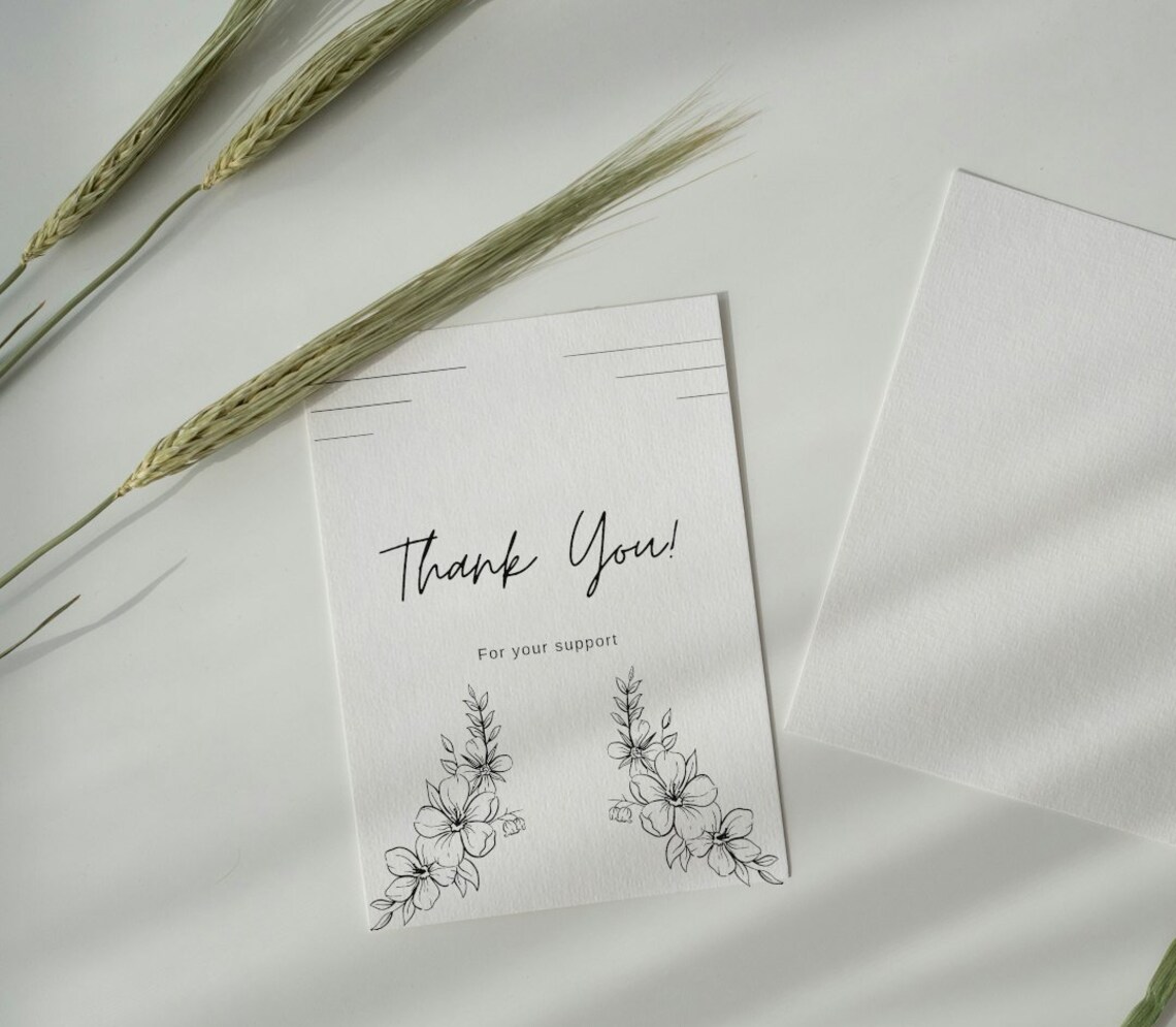 Thank You Card Thank You Card Printable Thank You Card Digital Thank ...