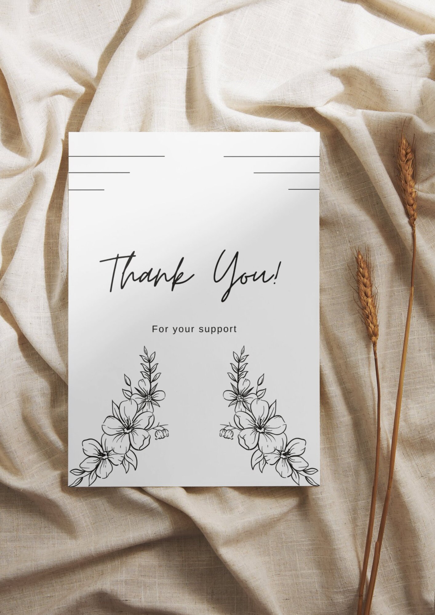 Thank You Card Thank You Card Printable Thank You Card Digital Thank ...