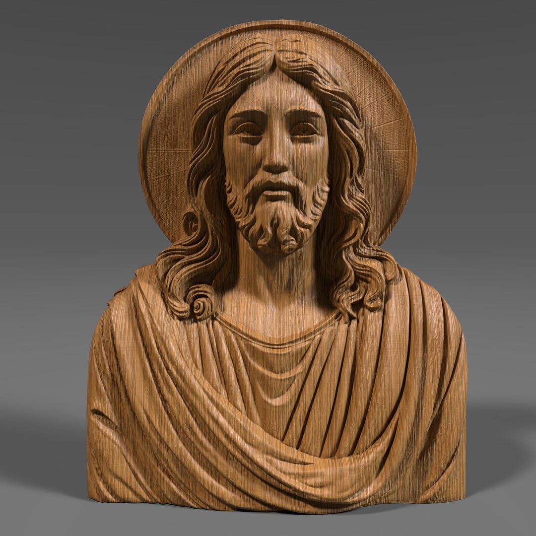 Jesus Christ 3D STL | Easter CNC Wood Carving | Christian Wall Art ...