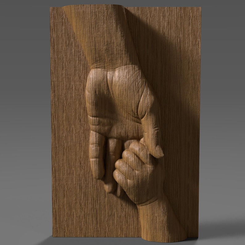 Father’s Day 3D STL File | Dad and Child Holding Hands Support Bas ...
