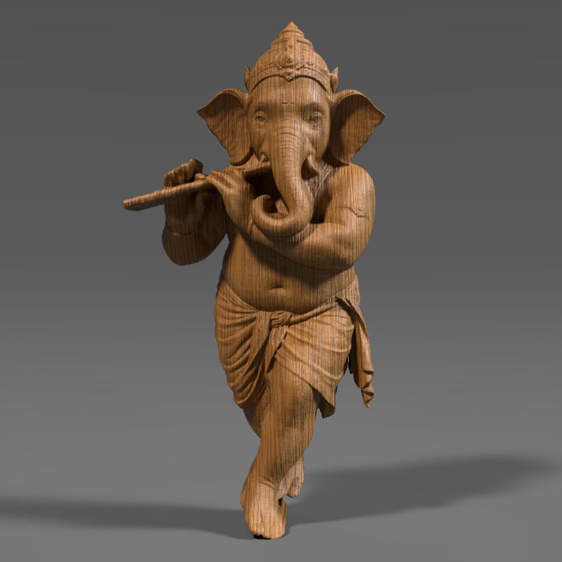 Lord Ganesha 3D Relief Model: CNC, Laser, Print (STL File)wall Art - Etsy