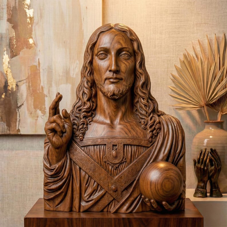 Salvator Mundi Relief | CNC, 3D Print Da Vinci Art (digital Download ...