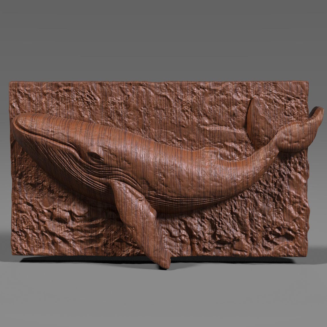 Whale Bas Relief 3D Model: CNC, Laser Engraving, 3D Print (STL + Depth ...
