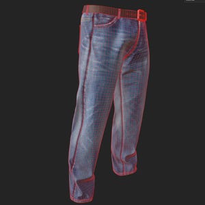 3D Jeans Model: Realistic 8K PBR Textures, Game & Vfx-ready (digital ...