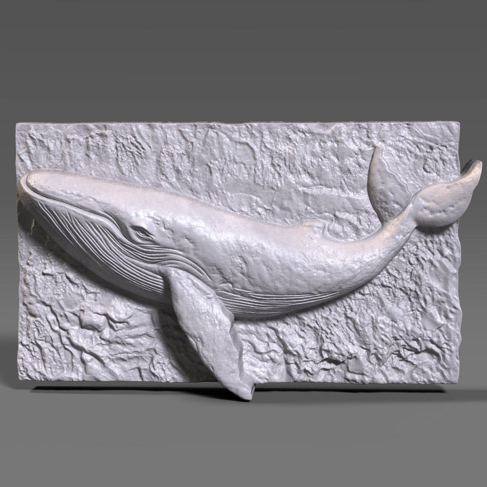 Whale Bas Relief 3D Model: CNC, Laser Engraving, 3D Print (STL + Depth ...
