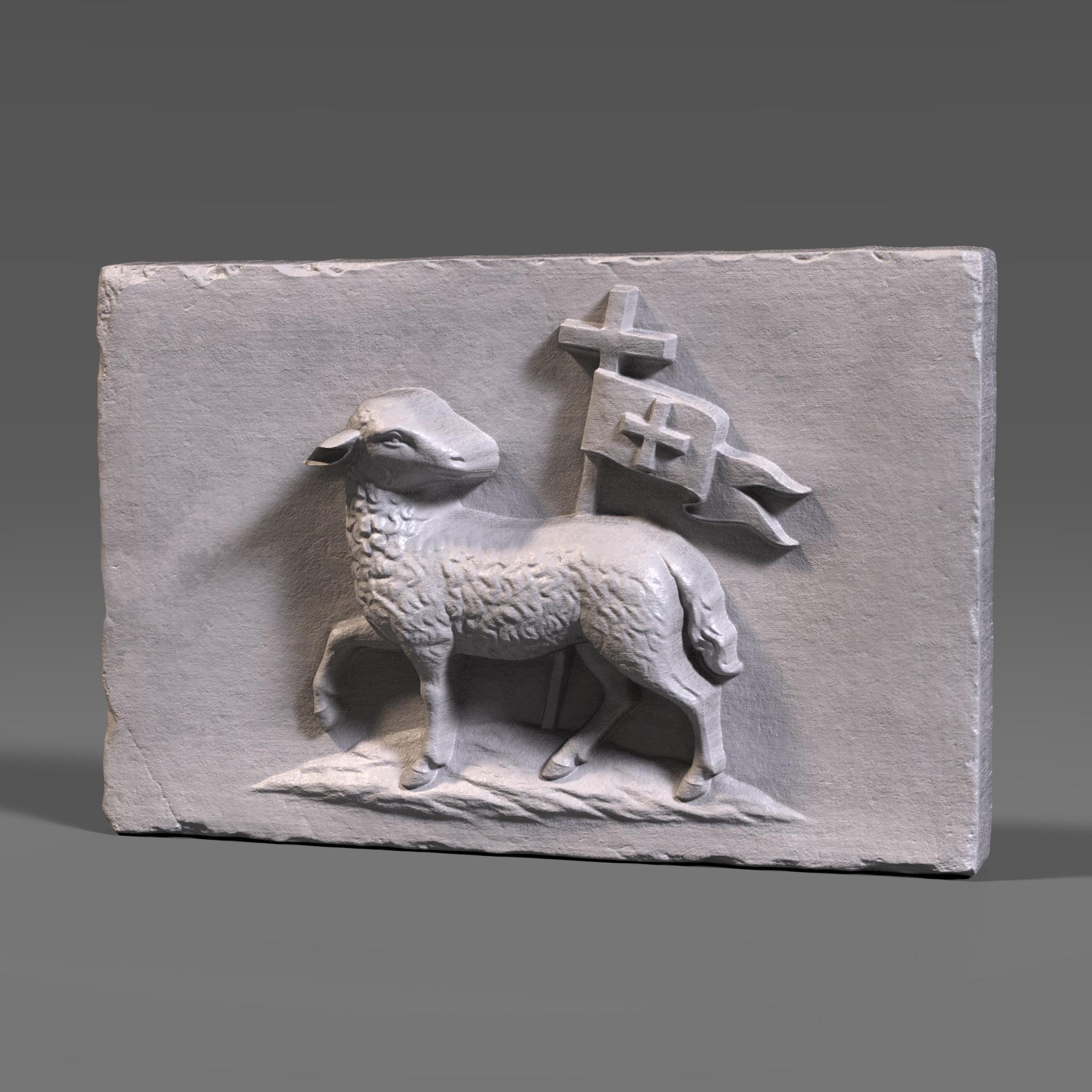 Lamb of God 3D Relief | Agnus Dei Wood Carving CNC Model (digital ...