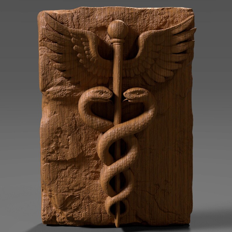 Caduceus 3D Model STL File: Medical Wall Art (digital Download - Etsy