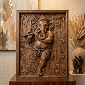 Lord Ganesha 3D Relief Model: CNC, Laser, Print (STL File)wall Art - Etsy