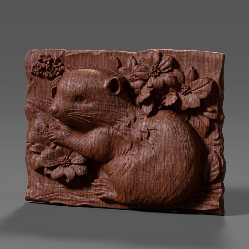 Beaver 3D Relief STL File: CNC Carving, Laser Engraving (digital ...