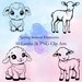 Lamb Clipart Bundle: 50 Spring Animals, Single Line Art (2K PNG) - Etsy