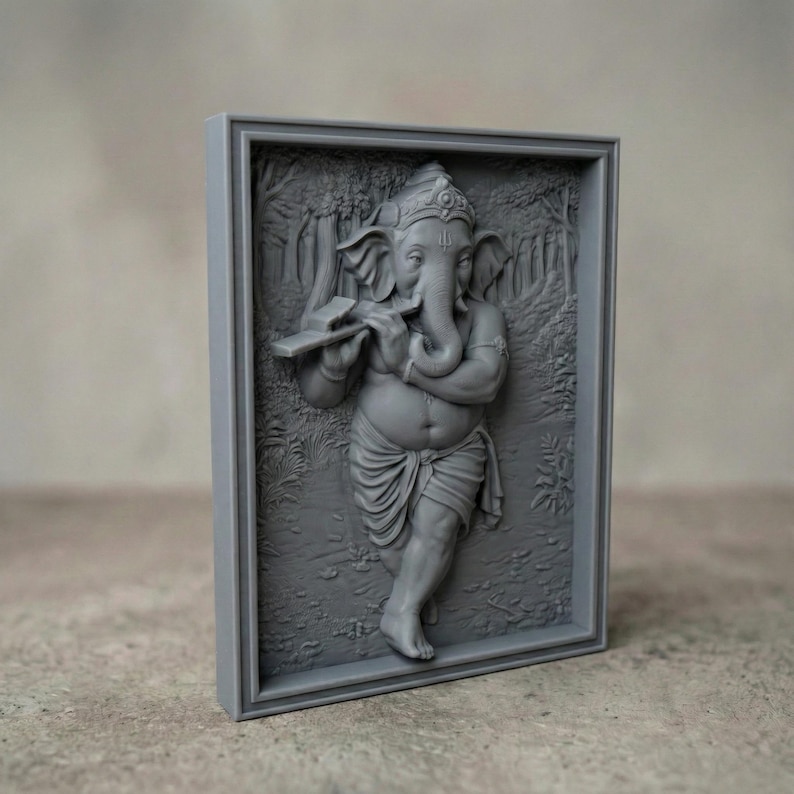 Lord Ganesha 3D Relief Model: CNC, Laser, Print (STL File)wall Art - Etsy