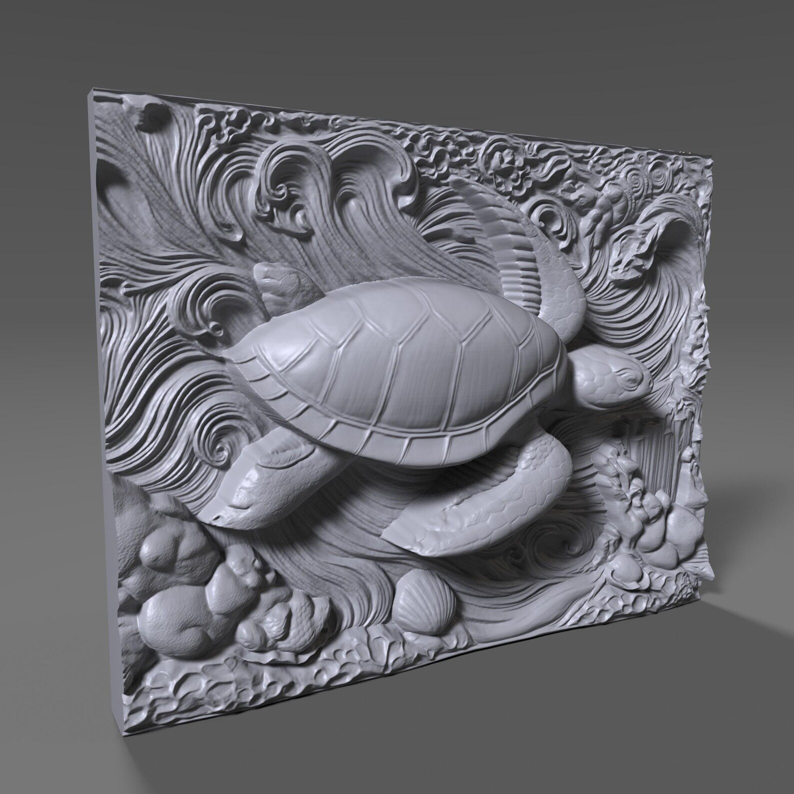 Sea Turtle 3D STL File | CNC Wood Carving | 3D Printing | Digital ...