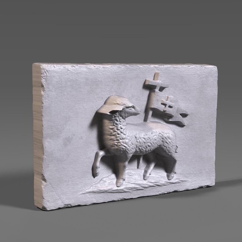 Lamb of God 3D Relief | Agnus Dei Wood Carving CNC Model (digital ...