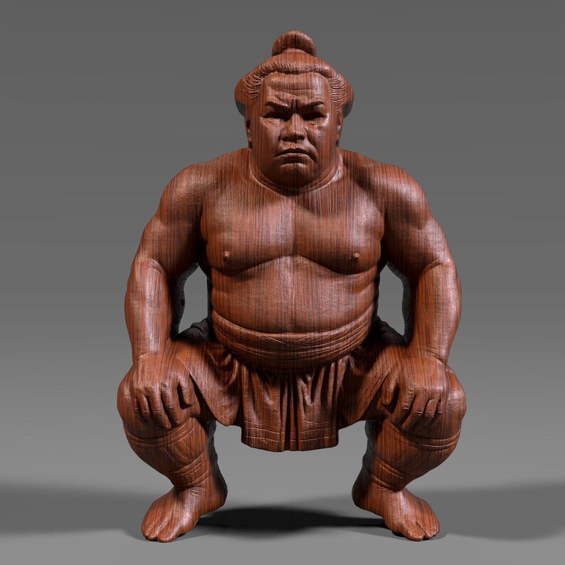 Sumo Wrestler 3D Relief Model | Japanese Martial Arts (digital Download ...