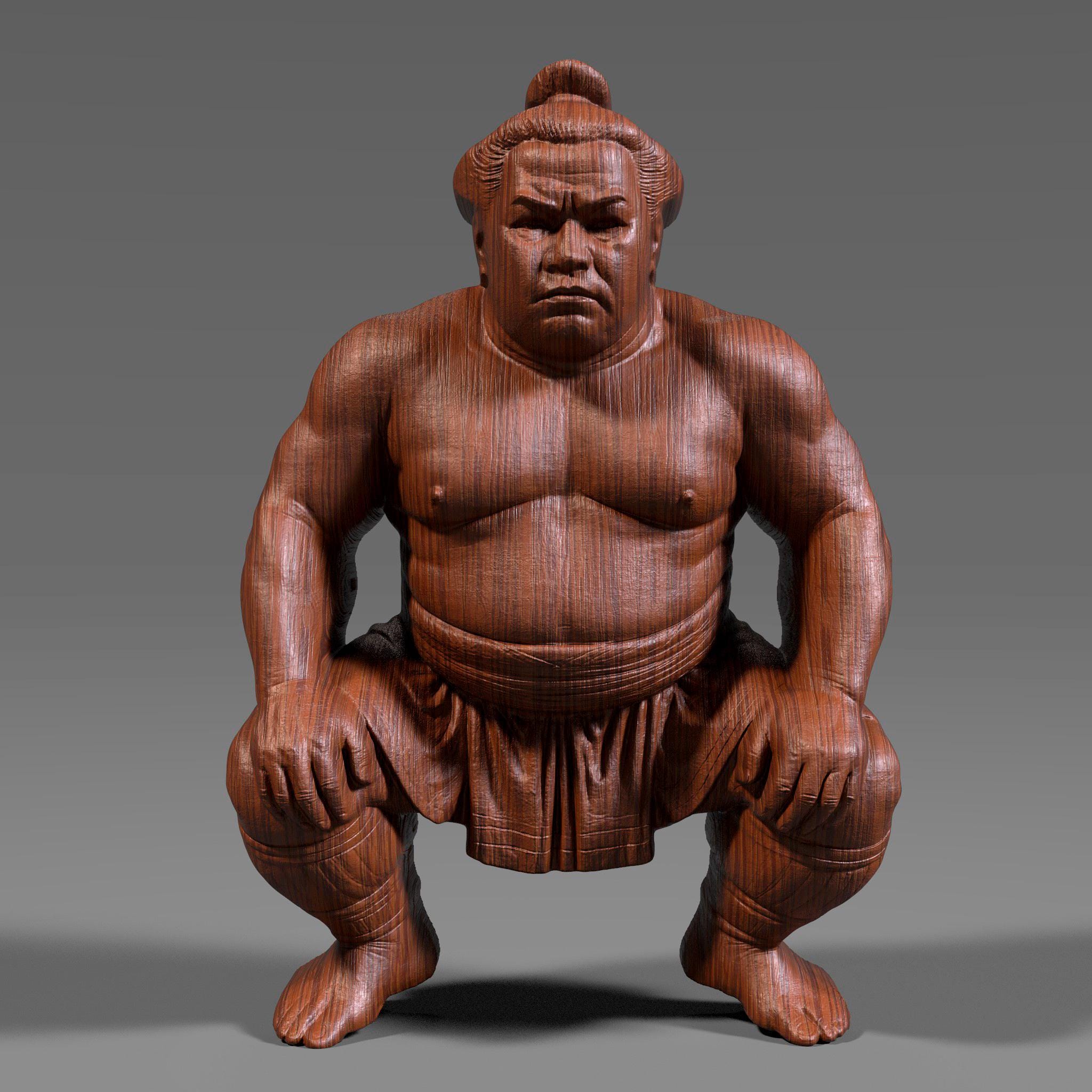 Sumo Wrestler 3D Relief Model | Japanese Martial Arts (digital Download ...