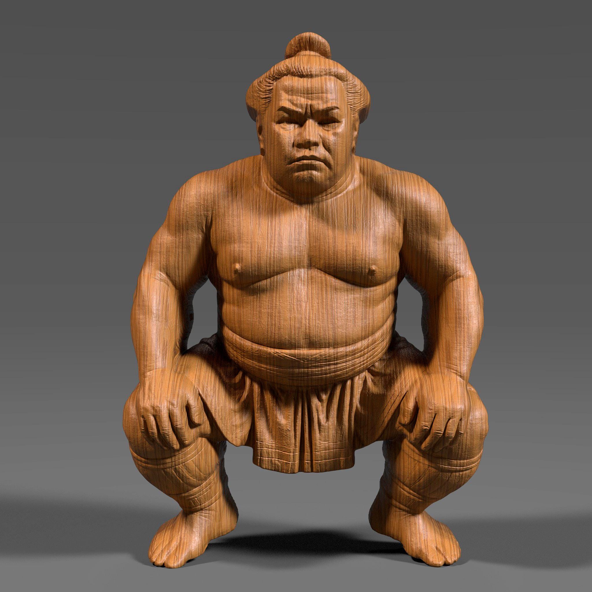 Sumo Wrestler 3D Relief Model | Japanese Martial Arts (digital Download ...