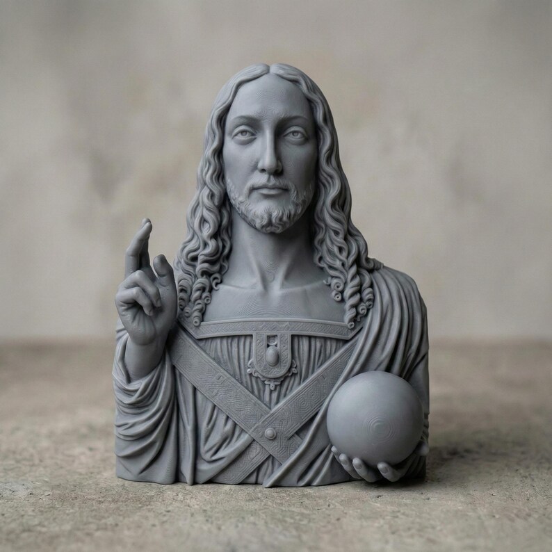 Salvator Mundi Relief | CNC, 3D Print Da Vinci Art (digital Download ...