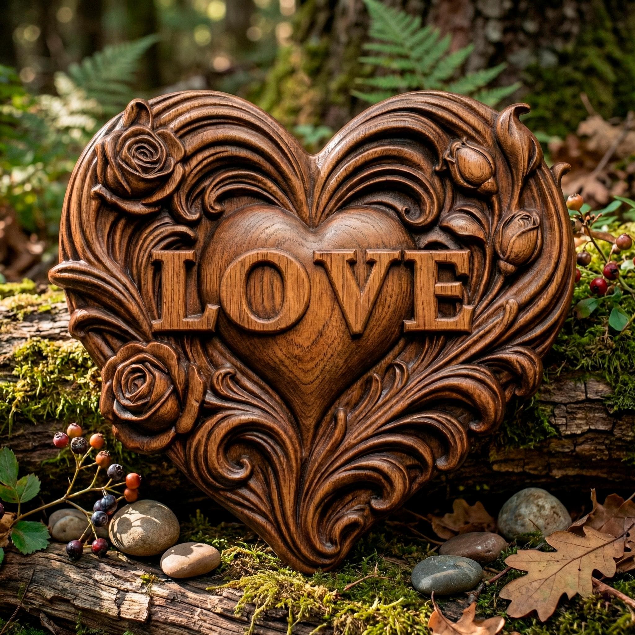 Valentines Day Decor | LOVE Heart | 3D Bas Relief STL | CNC Wall Art ...