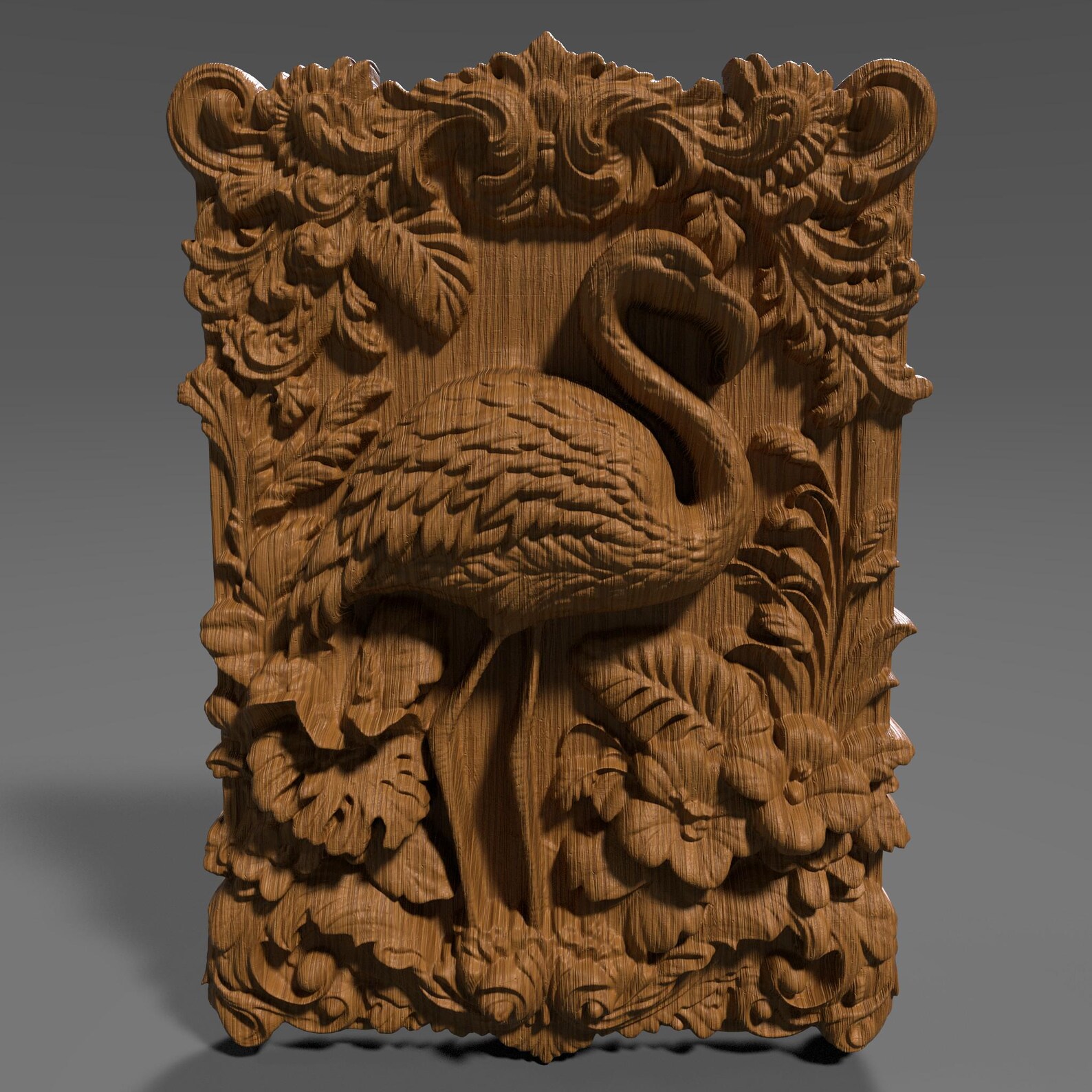 Flamingo 3D Relief STL File: CNC Wood Carving (digital Download) - Etsy