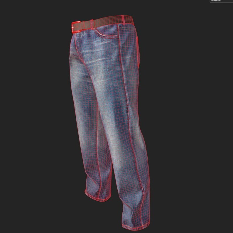 3D Jeans Model: Realistic 8K PBR Textures, Game & Vfx-ready (digital ...