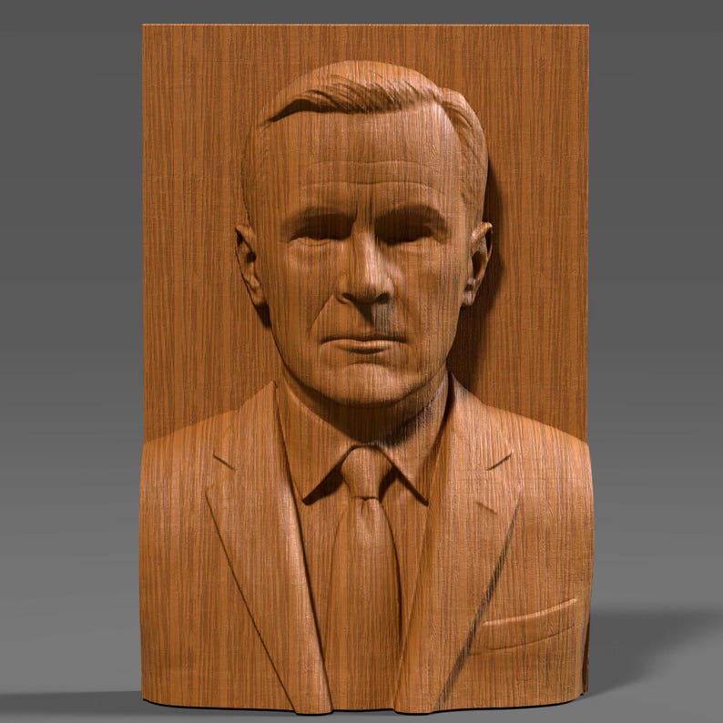 Mark Carney Portrait Relief: 3D STL File for CNC, Laser, 3D Printing - Etsy