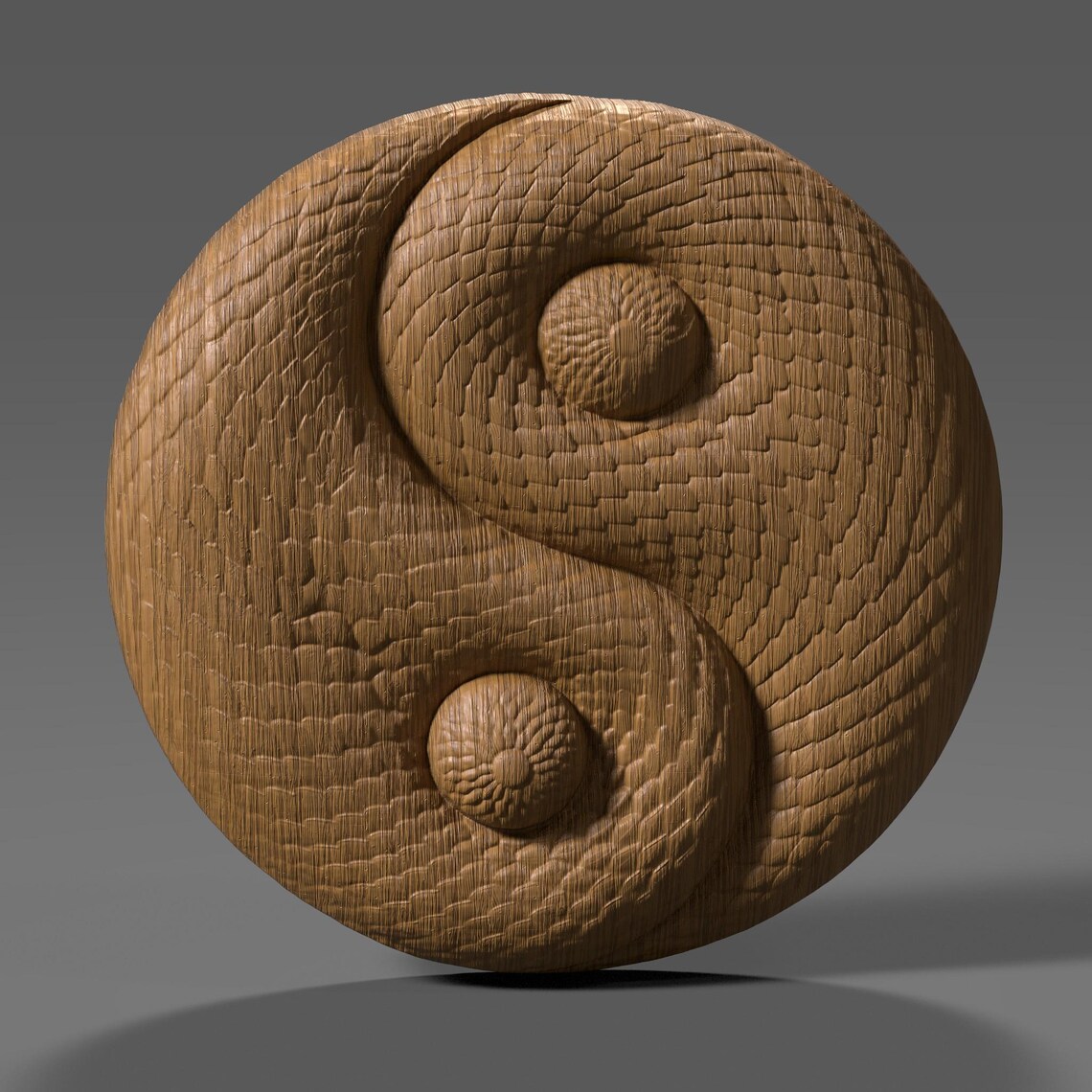 Year of the Snake Yin Yang STL: CNC Carving, Laser Engraving, 3D Print ...