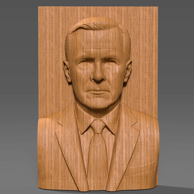 Mark Carney Portrait Relief: 3D STL File for CNC, Laser, 3D Printing - Etsy