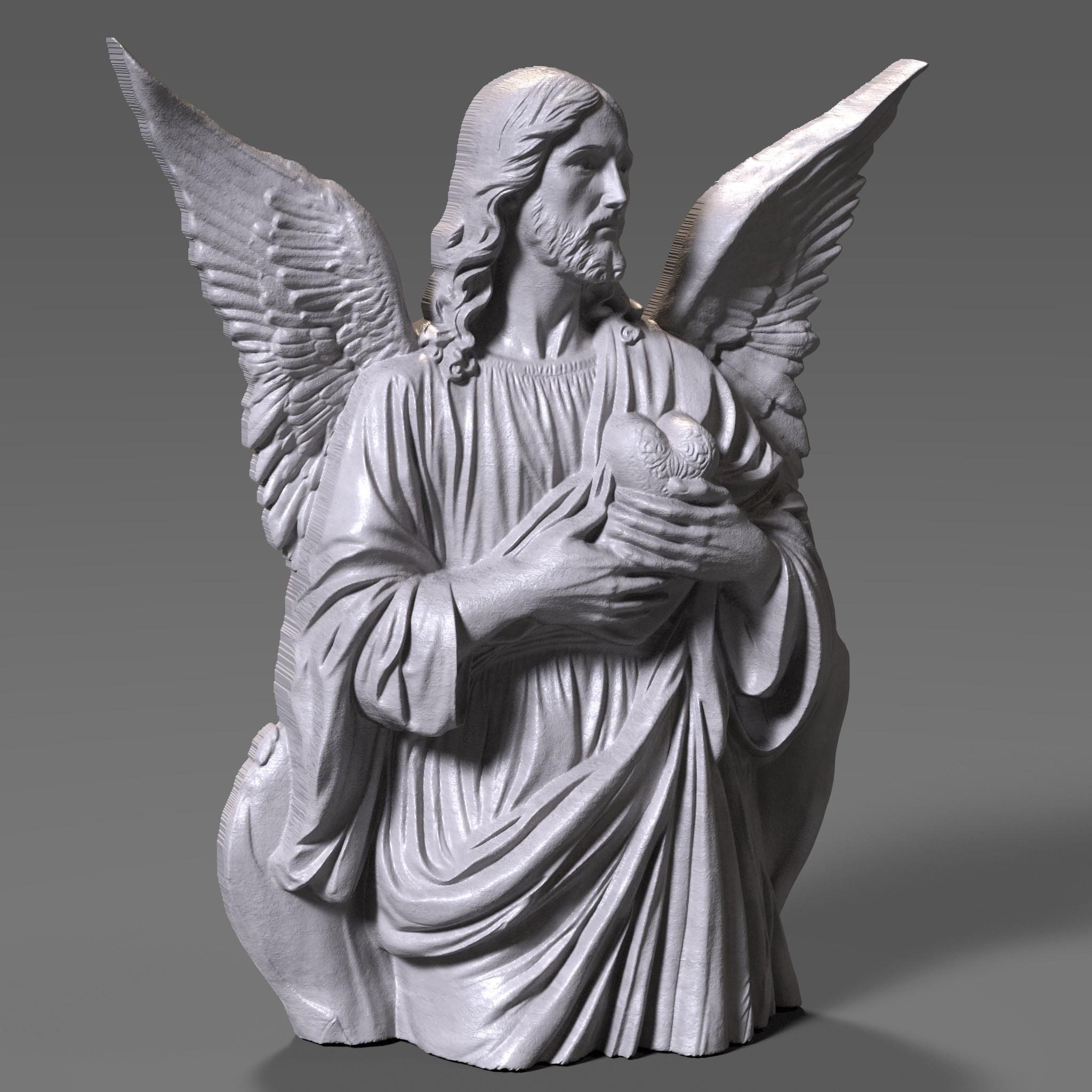 Jesus Christ 3D STL | Easter CNC Wood Carving | Christian Wall Art ...